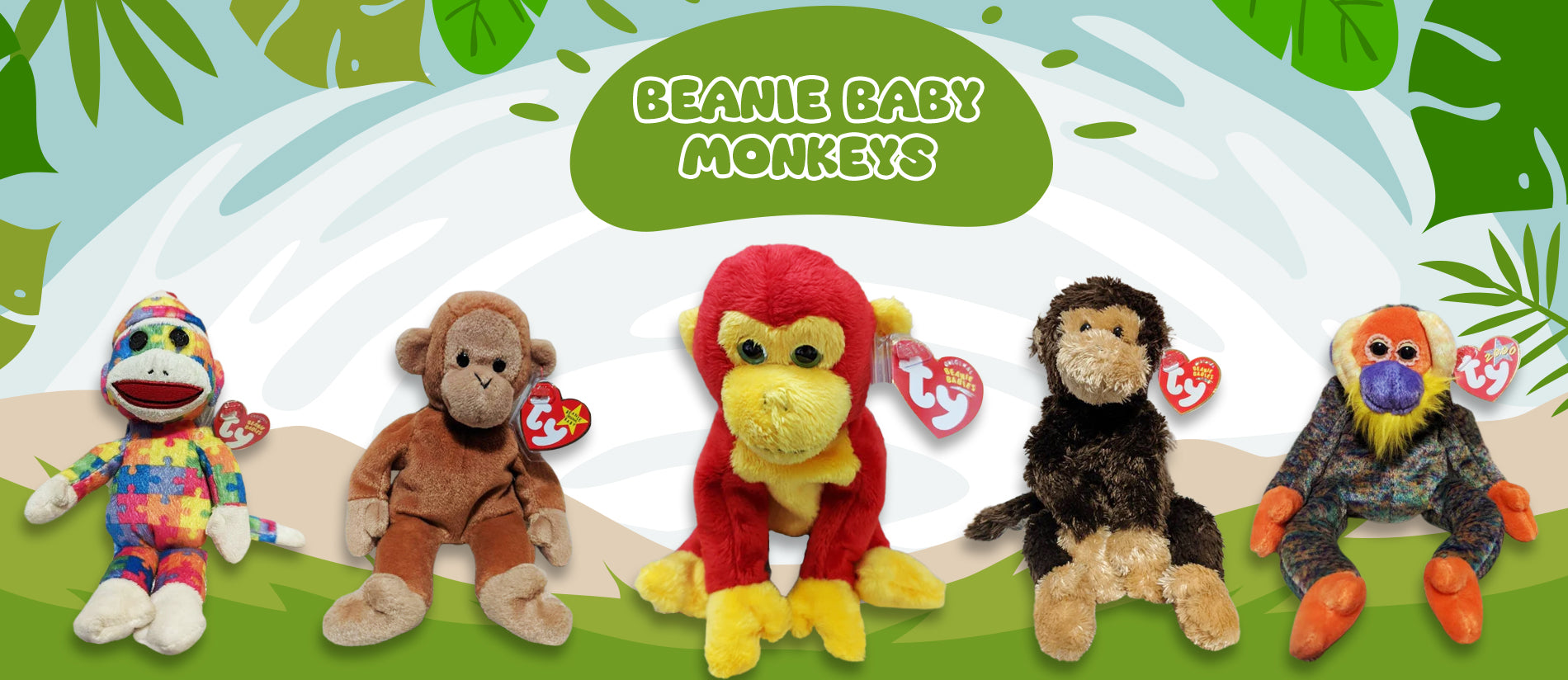 Ty Beanie Baby - Monkeys - Vintage Beanies Canada