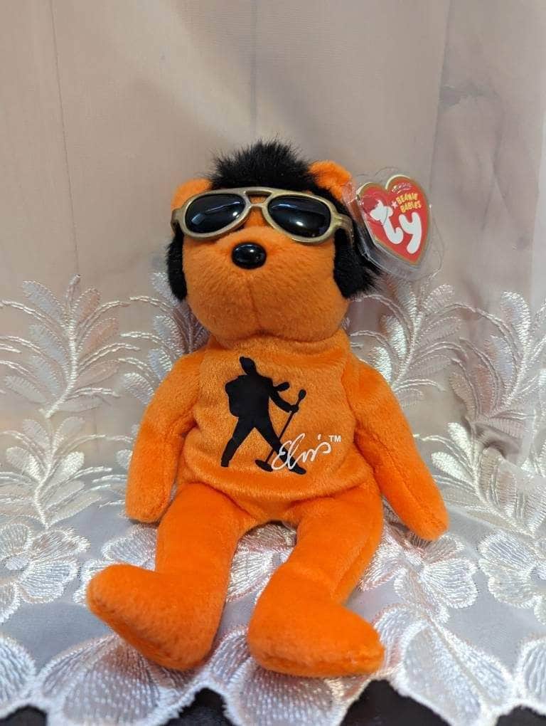 Ty Beanie Baby - Beanie House Rock The Orange Elvis Presley Bear (8.5in ...