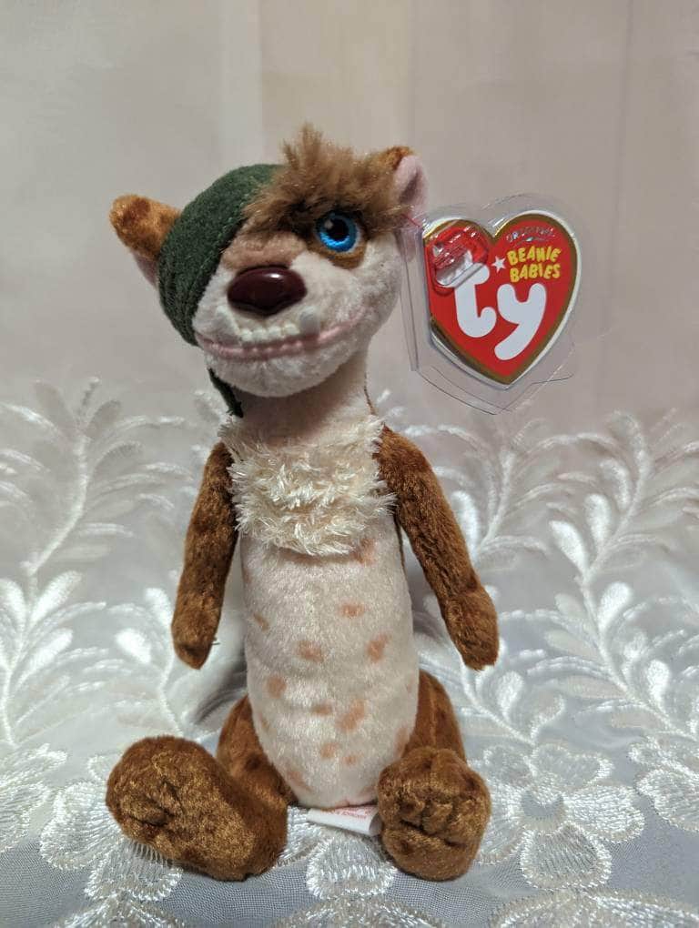 Ty Beanie Baby - Buck The One-eyed Weasel From Ice Age The Movie *Rare ...