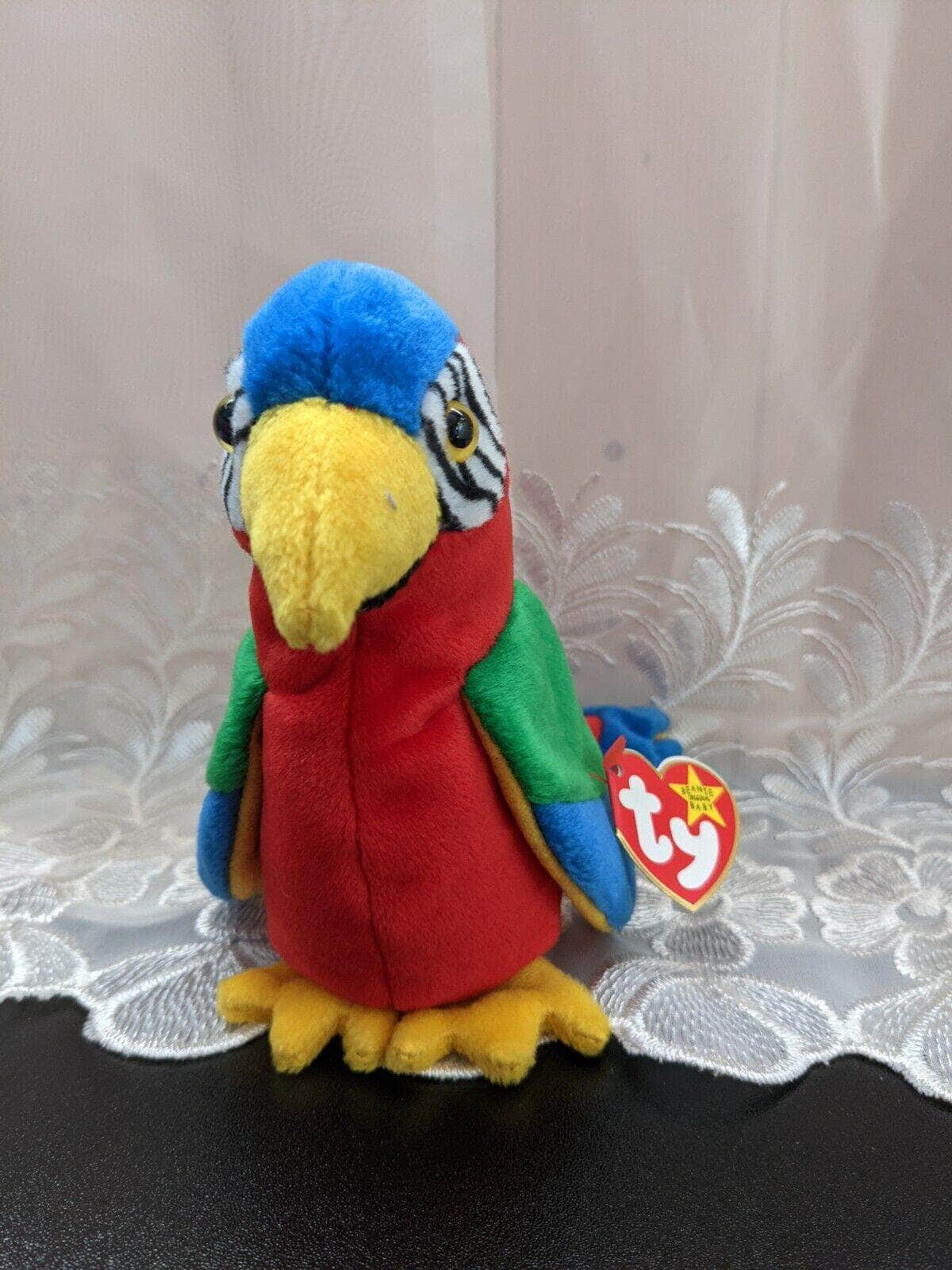 Ty Beanie Baby - Jabber The Parrot Tropical Bird (6.5in) - Vintage ...