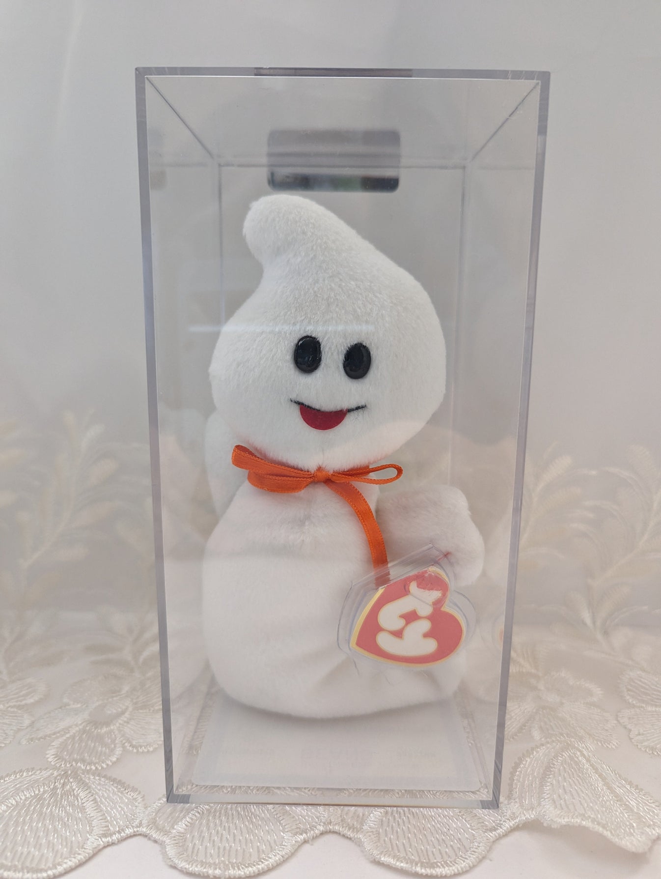 Ty Beanie Baby - Spooky The Ghost (8in) *Rare* AUTHENTICATED 3rd Gen ...