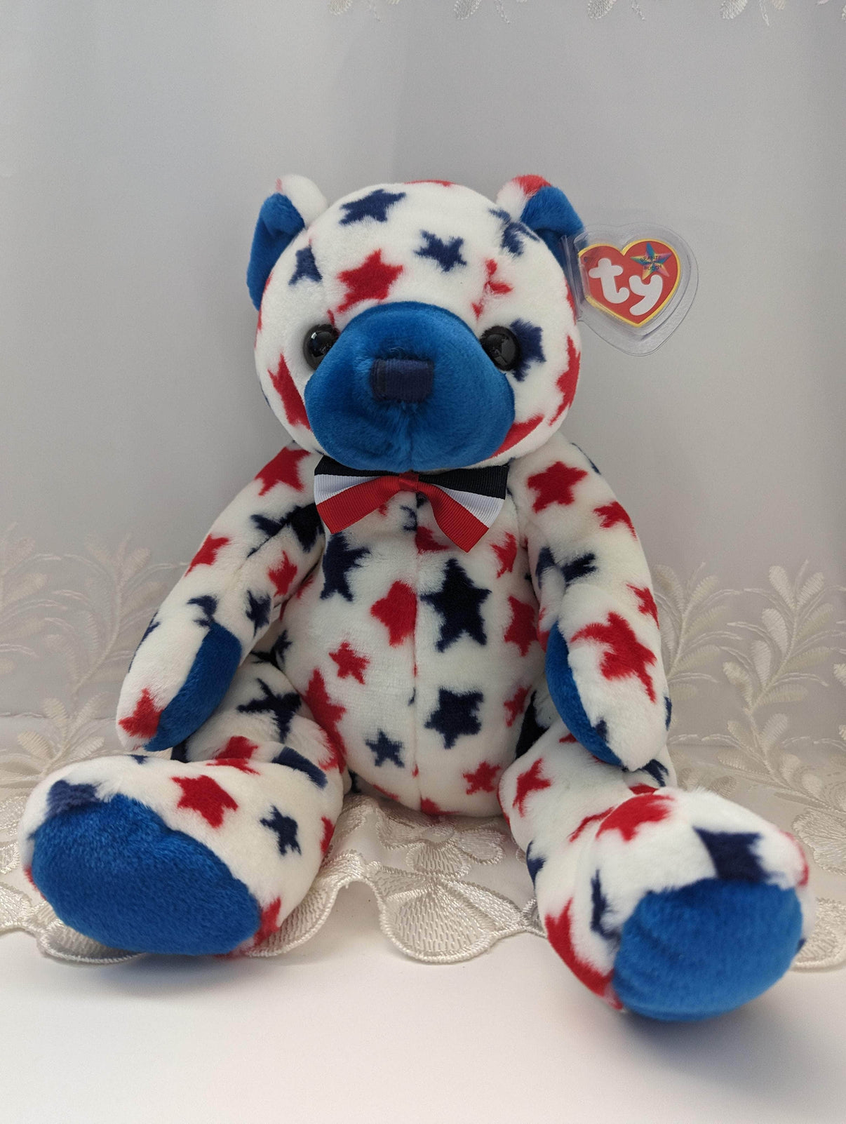 Ty Beanie Buddies - Blue The Bear (10in) - Vintage Beanies Canada